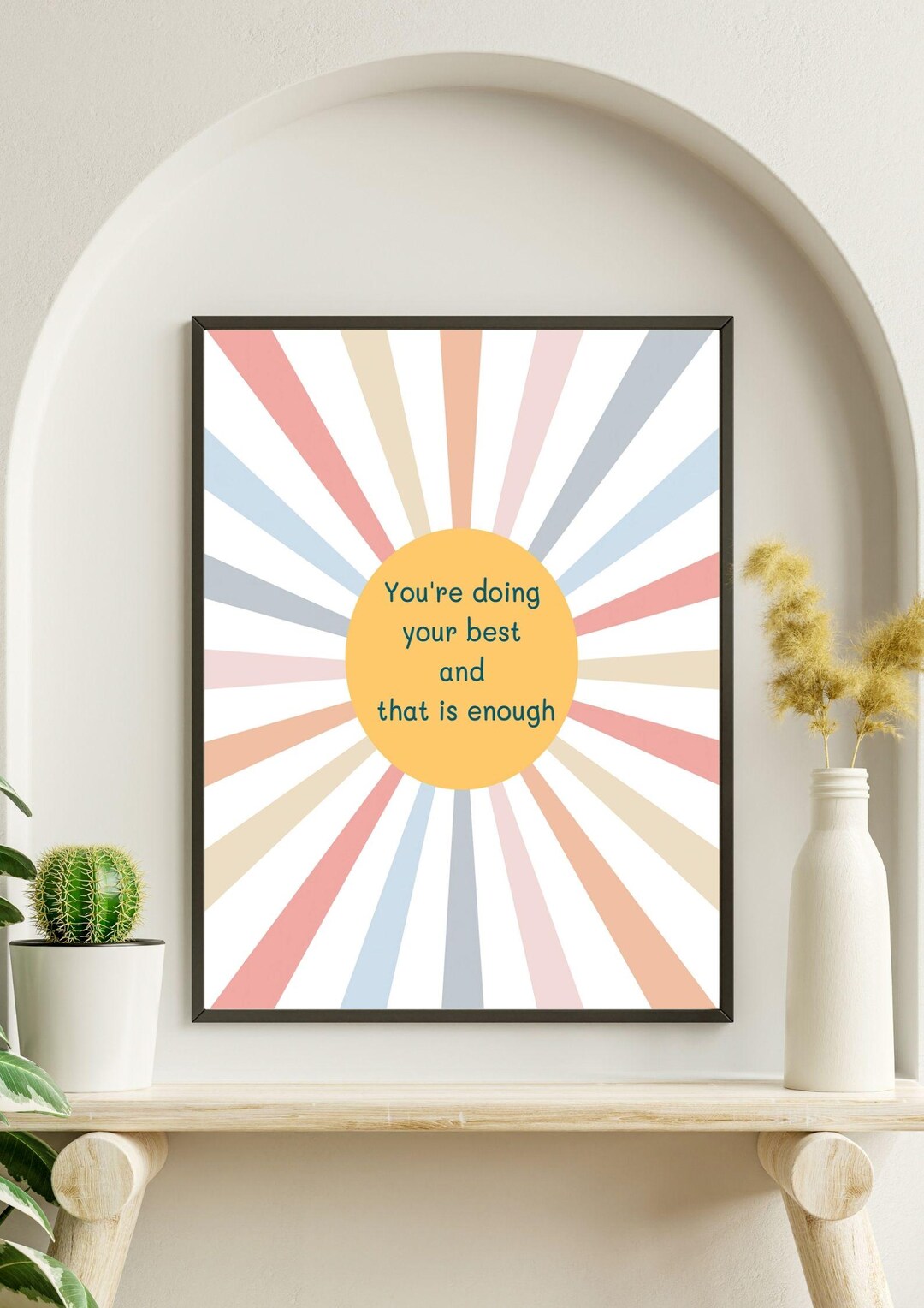 You're Doing Your Best - Motivational Wall Art, Positive Message, Self ...