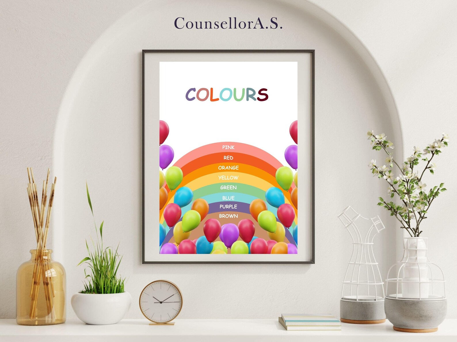 Colors - Educational Poster for Children, PRINTABLE Wall Art ...