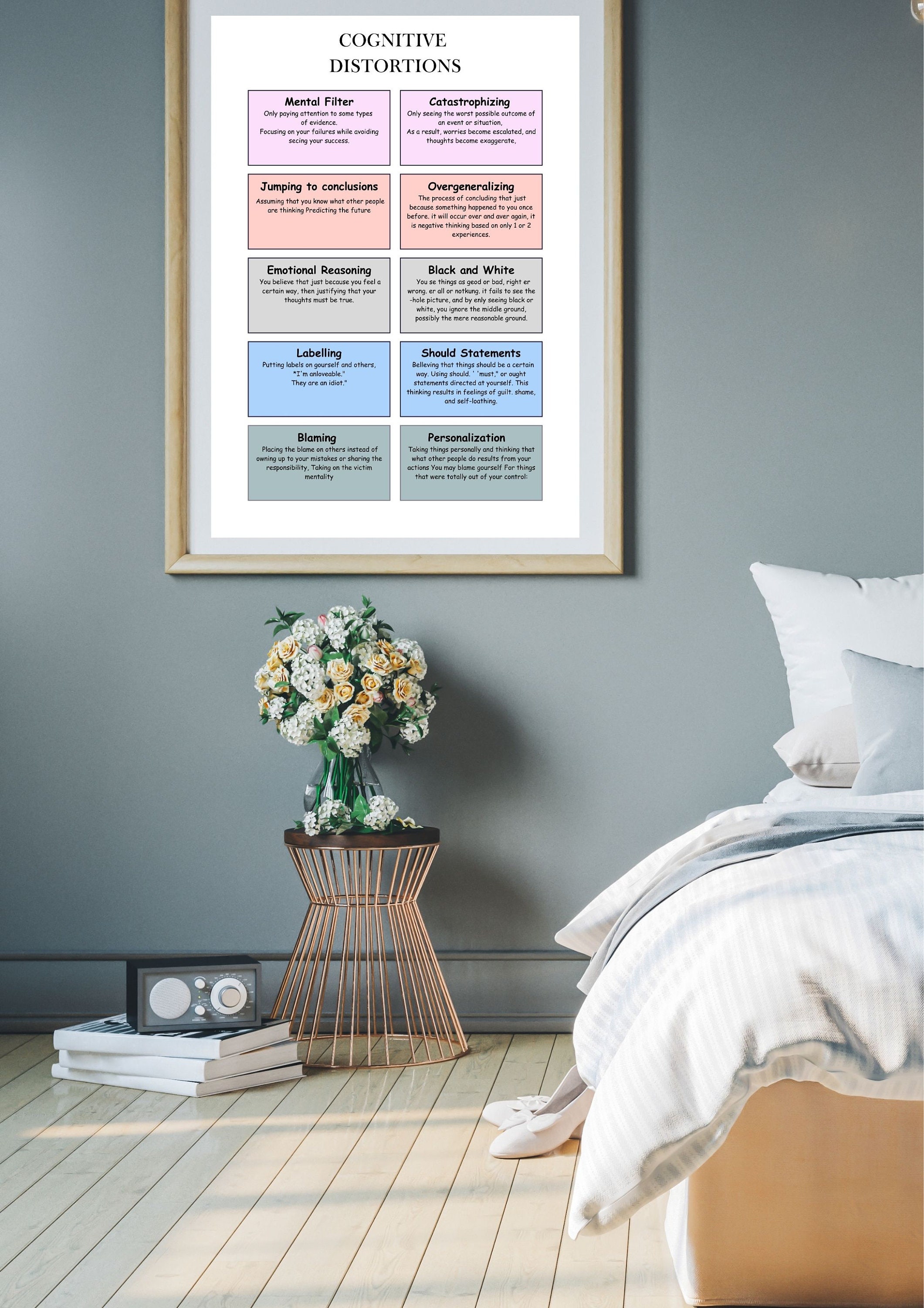 COGNITIVE DISTORTION - Self-care Poster - Therapeutic Environment ...