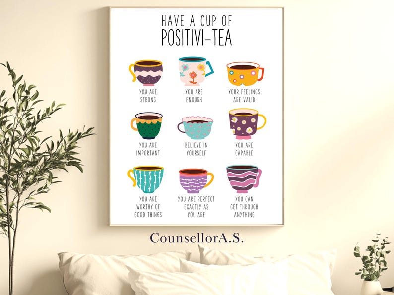 Motivational Poster – Positive Affirmation Wall Art – Mental Well-being ...