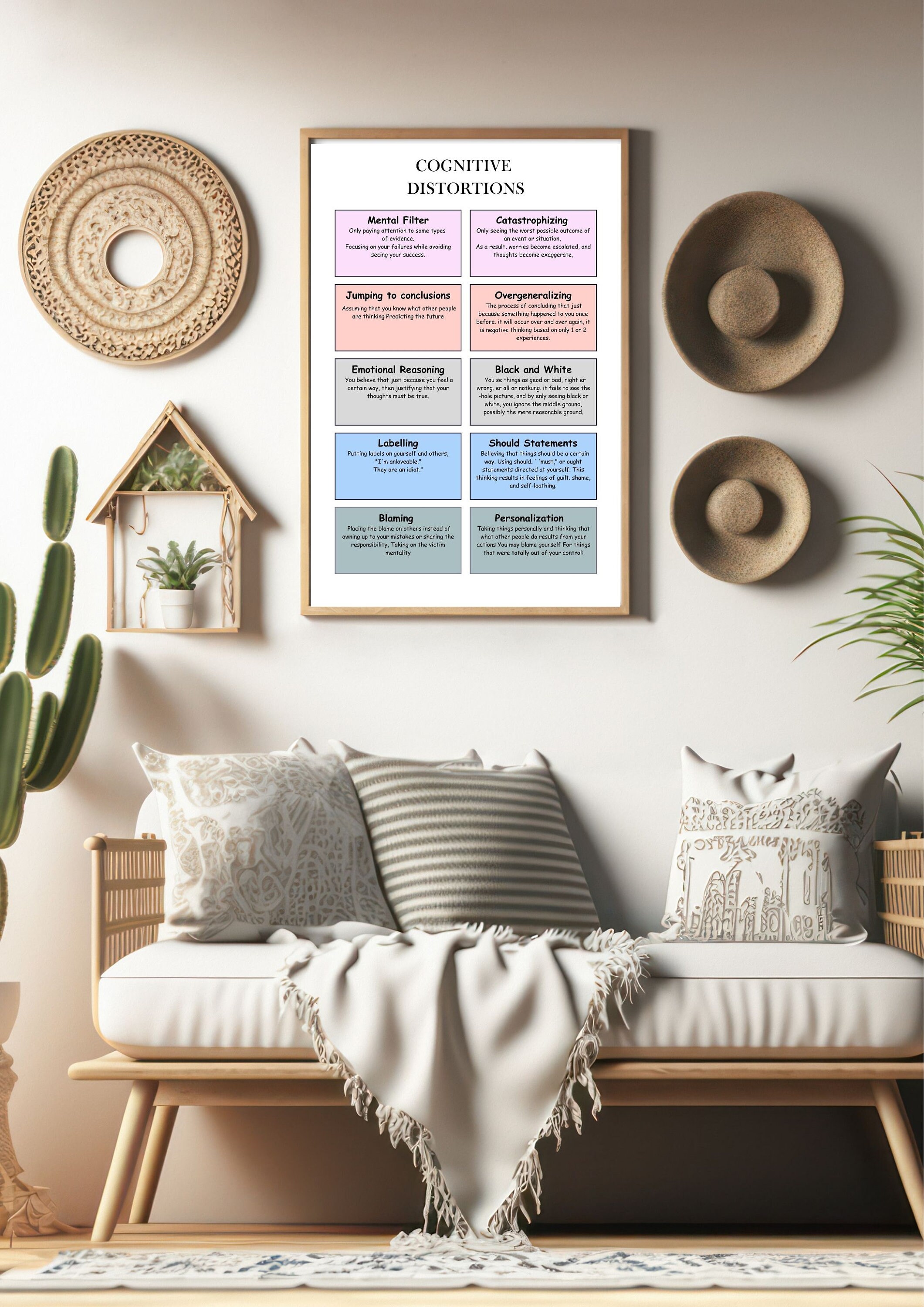 COGNITIVE DISTORTION - Self-care Poster - Therapeutic Environment ...