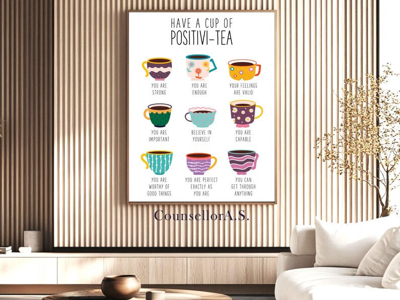 Motivational Poster – Positive Affirmation Wall Art – Mental Well-being ...