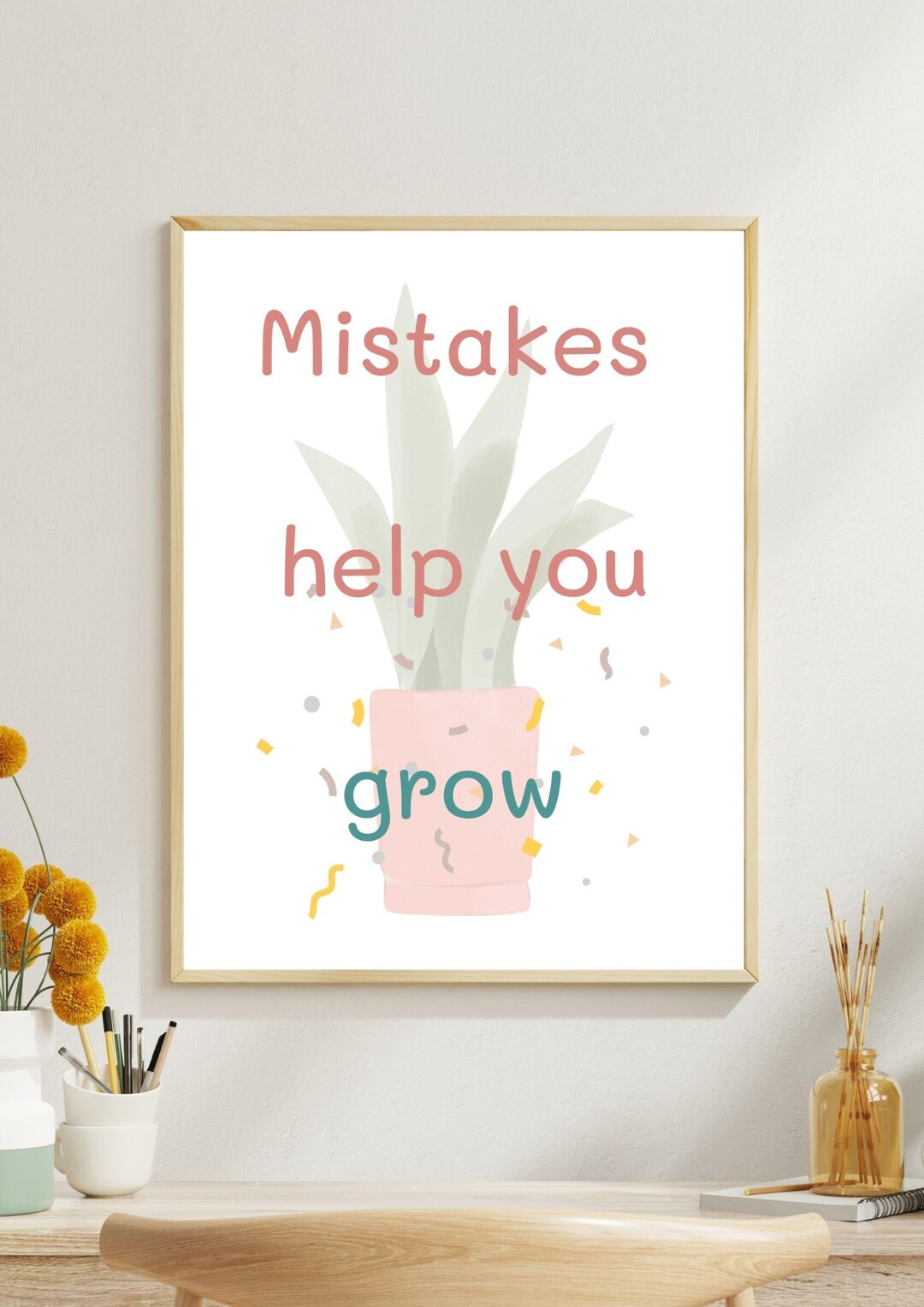 Mistakes Help You Grow - Motivational Digital Poster - Therapeutic ...