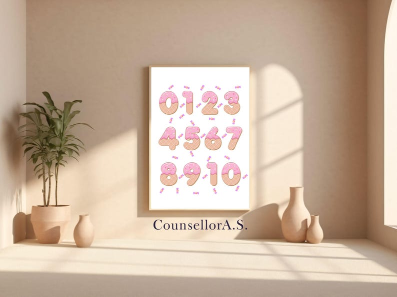 My Numbers - Educational Poster for Children, PRINTABLE Wall Art ...