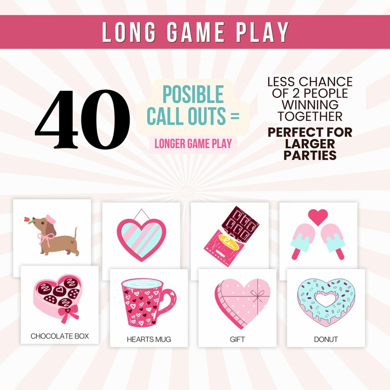 Valentine Bingo Game - February Classroom Game, Fun Kids Activity for ...