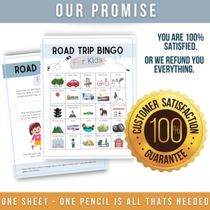 Car Bingo Game for Kids, Road Trip Bingo Travel Activity, Printable ...