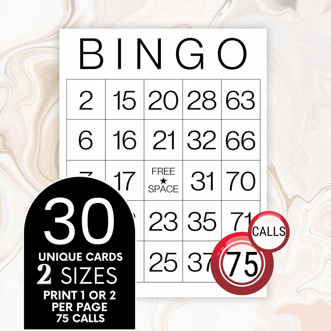 Giant Bingo Game, Large Bingo Cards, Playing Bingo Party Game ...