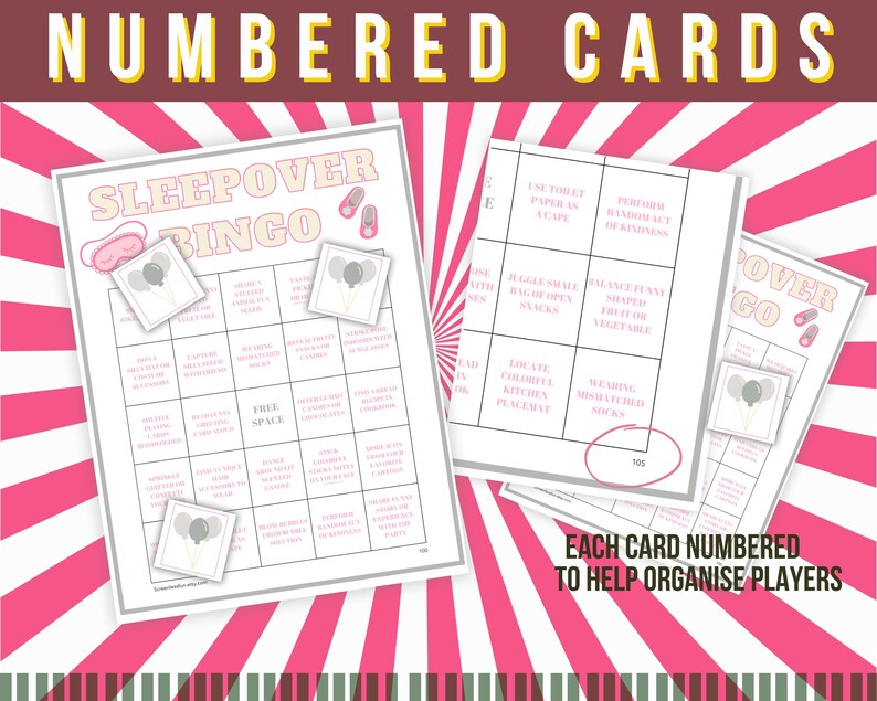 60 Teen Girls Funny Bingo Cards, Icebreaker Birthday Bingo Cards ...