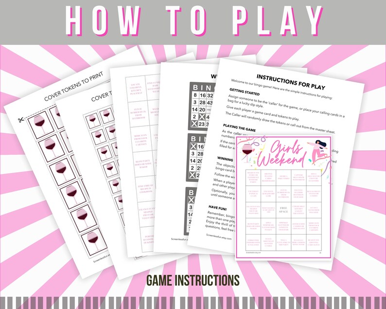Girls Weekend Printable Bingo Game, Girls Party Game Activity, Funny ...