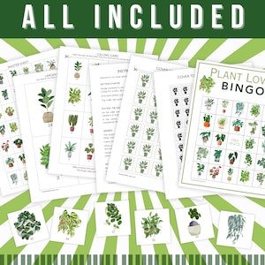 90 Plant Lover Nature Bingo Boards, House Plant Nature Game, Garden ...