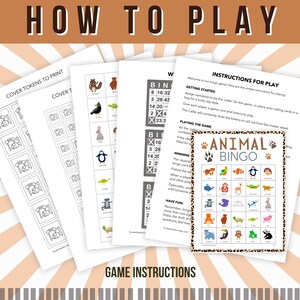 Kids Animal Bingo Game: 30 Printable Cards (PDF) - Etsy
