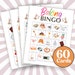 Printable Baking Bingo Game: 60 Cupcake Birthday Party Cards (instant ...