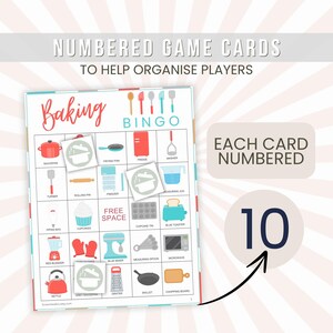 Baking Bingo, 30 Printable Bingo Cards, Cooking Bingo Game, Baking ...