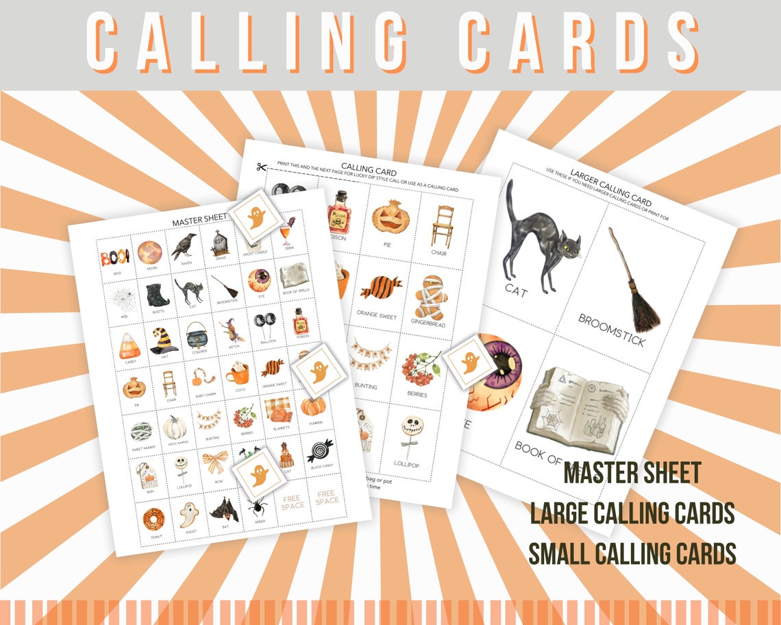 Halloween Bingo Cards: Fall Party Game (printable) - Etsy