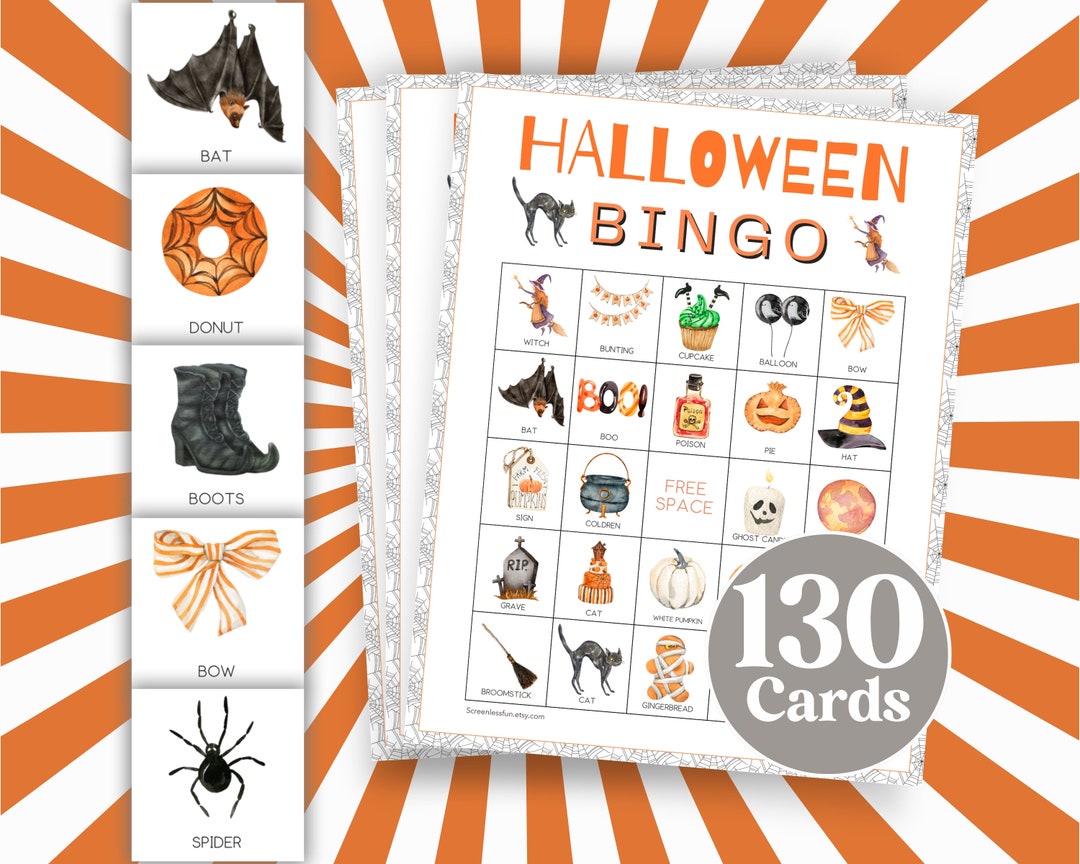 Halloween Bingo Patterns Game Cards, Printable Halloween Bingo Cards ...