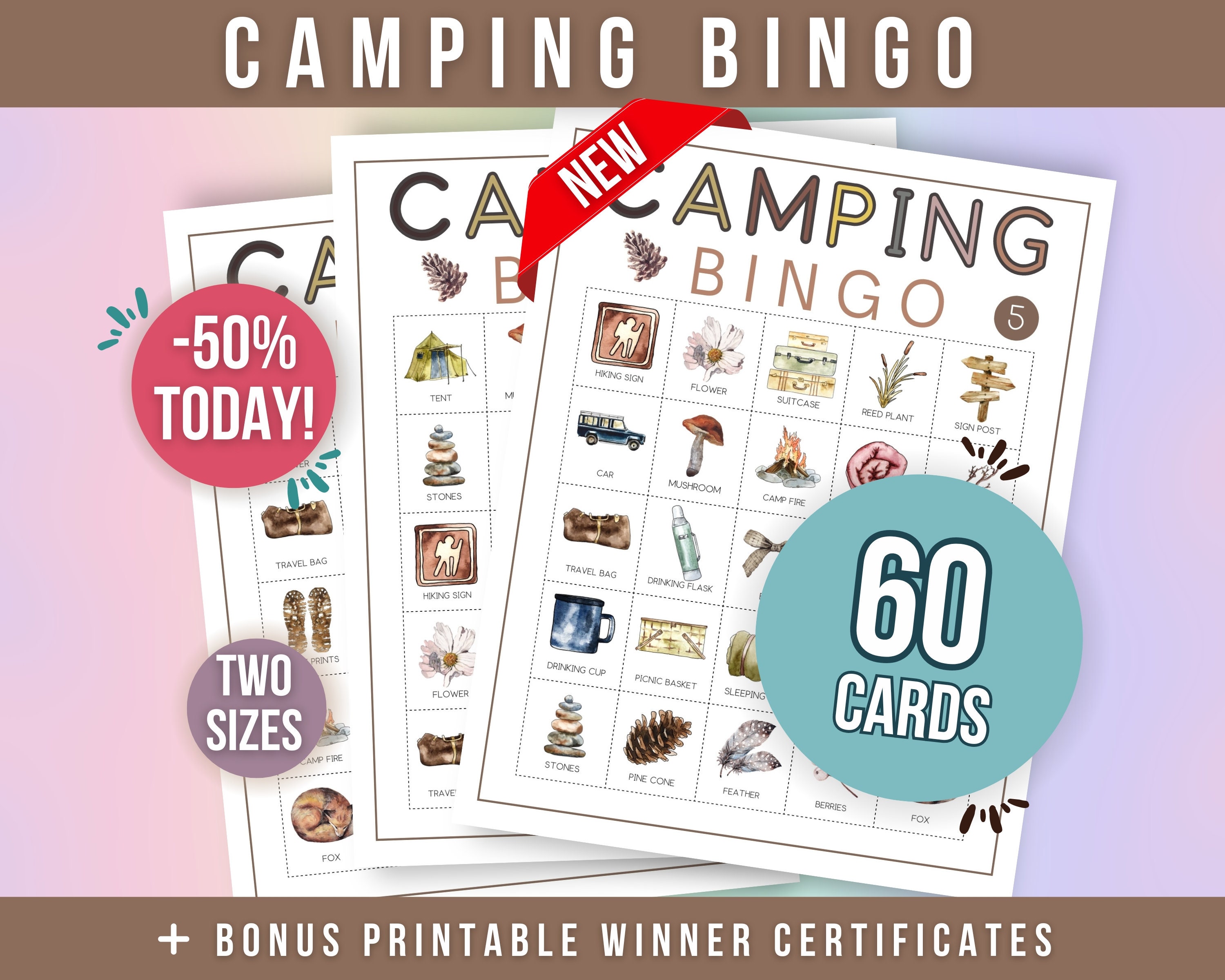 Printable Bingo Game | Campfire Games | Summer Camp Bingo for Kids ...