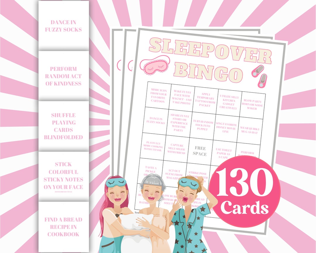 130 Large Party Spa Activity Game, Girls Weekend Fun Bingo, Funny ...