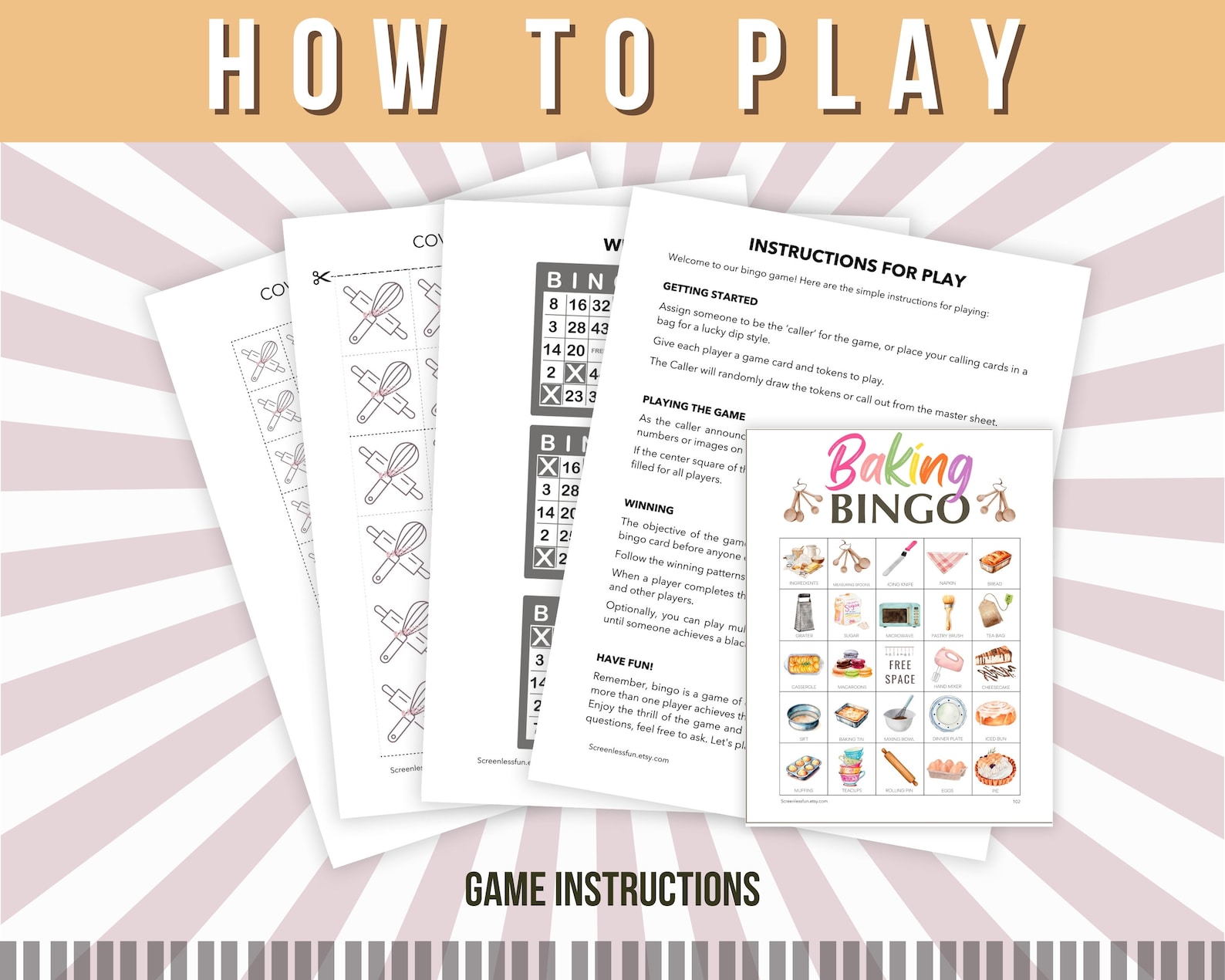 Personalised Bingo Cards, Custom Party Bingo Game, Other Sets Available ...