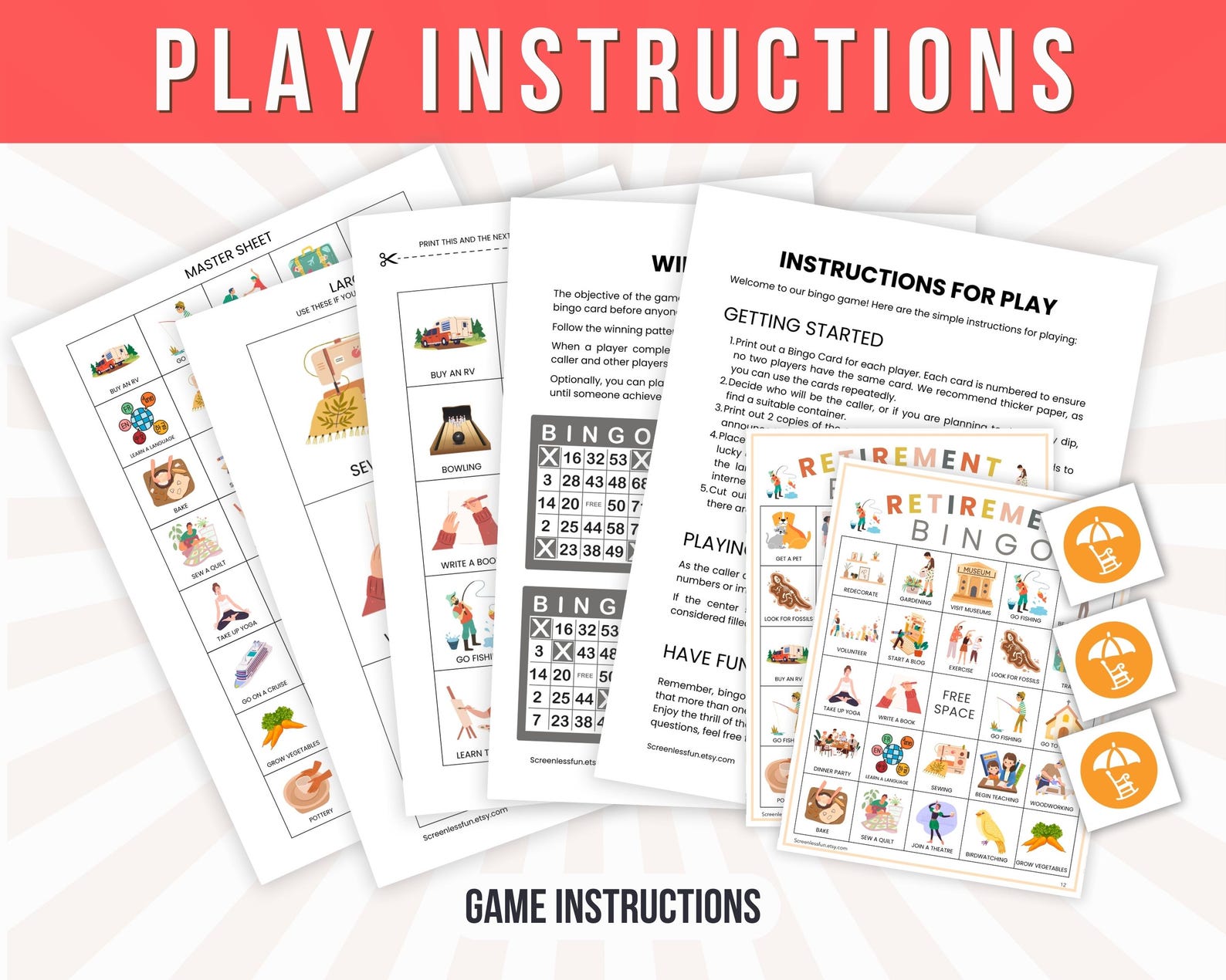 60 Retirement Bingo Cards, Retirement Party Activity, Bingo Cards for ...