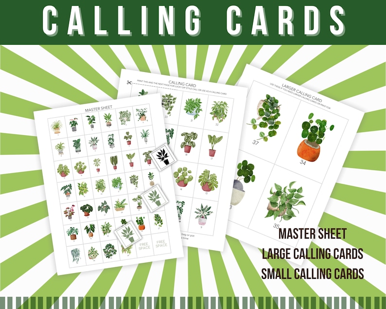 90 Plant Lover Nature Bingo Boards, House Plant Nature Game, Garden ...