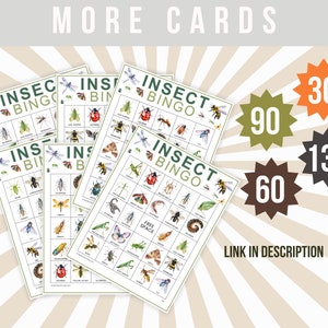 Insect Bingo Birthday Party Game, Printable Animal Kids Activity, Bug ...