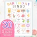 Birthday Bingo, 30 Bingo Cards, Printable Activities for Families ...