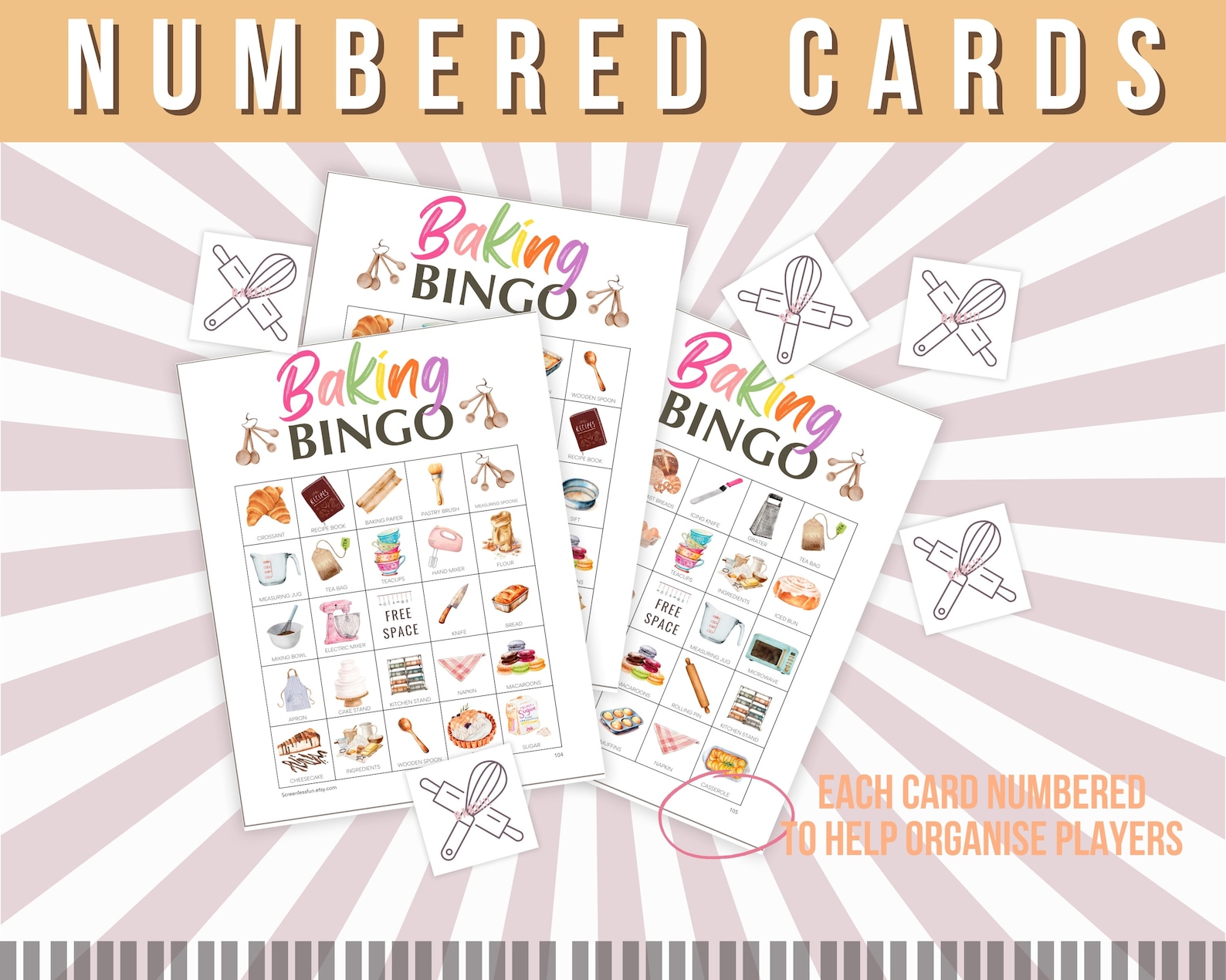 Personalised Bingo Cards, Custom Party Bingo Game, Other Sets Available ...
