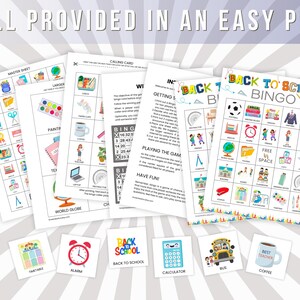 Back to School Bingo Cards, Printable School Classroom Game, Student ...
