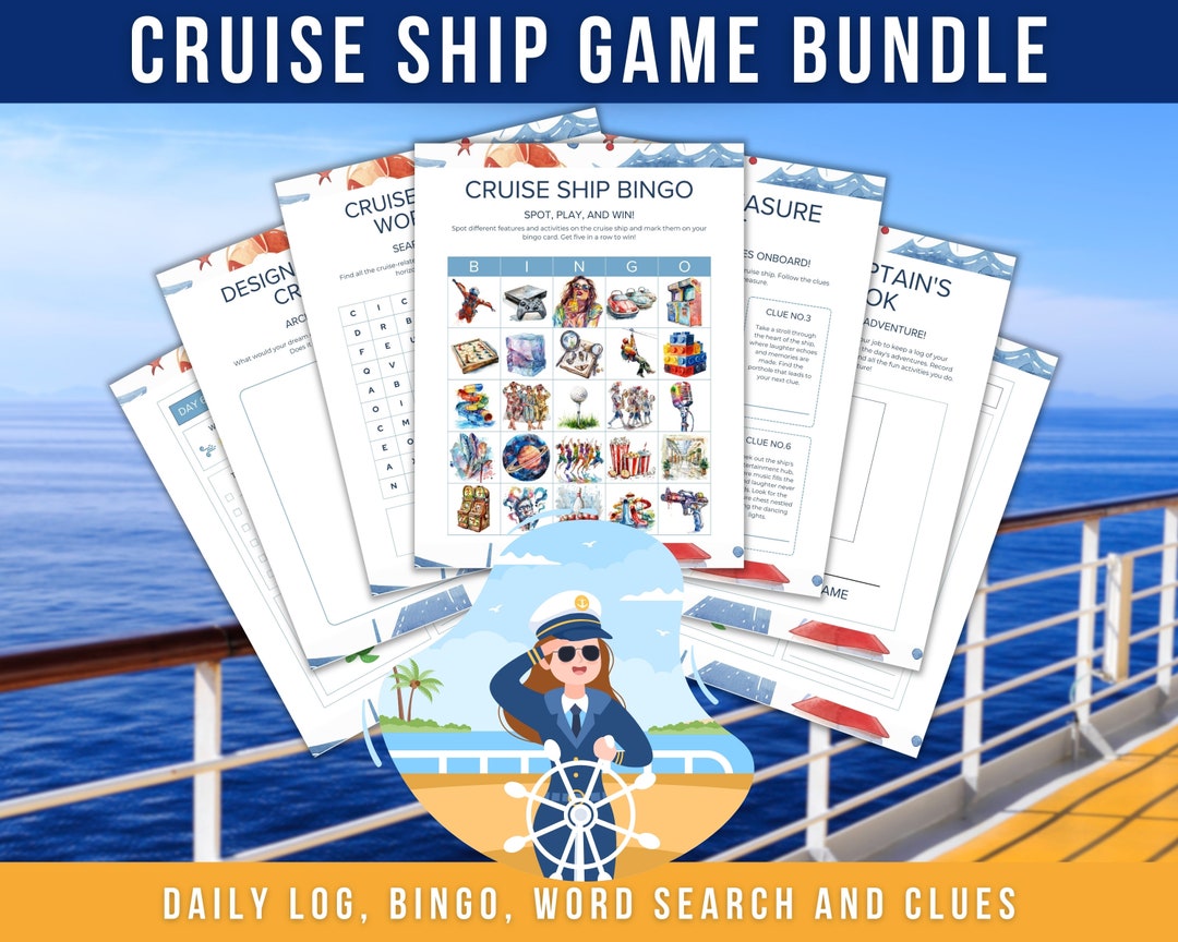 Kids Cruise Printable Game Bundle, Cruise Ship Vacation Treasure Hunt ...
