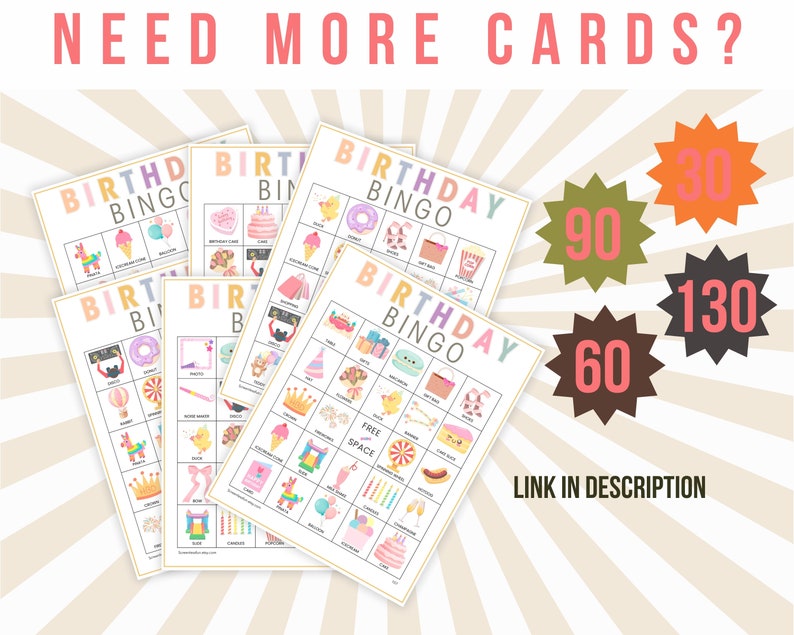 60th Birthday Bingo Game: Large Crowd Party Entertainment (digital ...