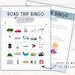 Car Bingo Game for Kids, Road Trip Bingo Travel Activity, Printable ...