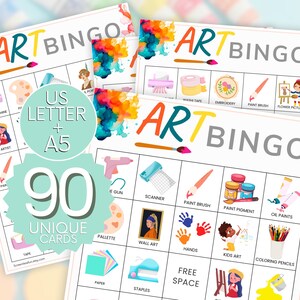 Art Bingo Printable Cards: Kids Painting Party Game (PDF) - Etsy