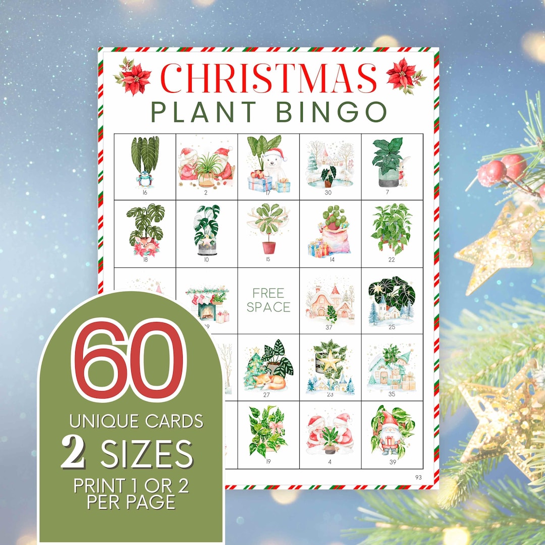 Christmas Plant Bingo: 60 Printable Cards (classroom Activity) - Etsy