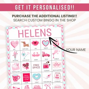 Valentine Bingo Game - 30 Bingo Cards, February Classroom Game, Bingo ...