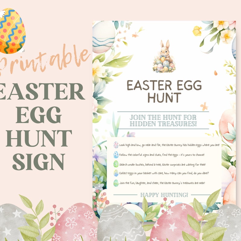 Easter Egg Hunt Sign - Etsy
