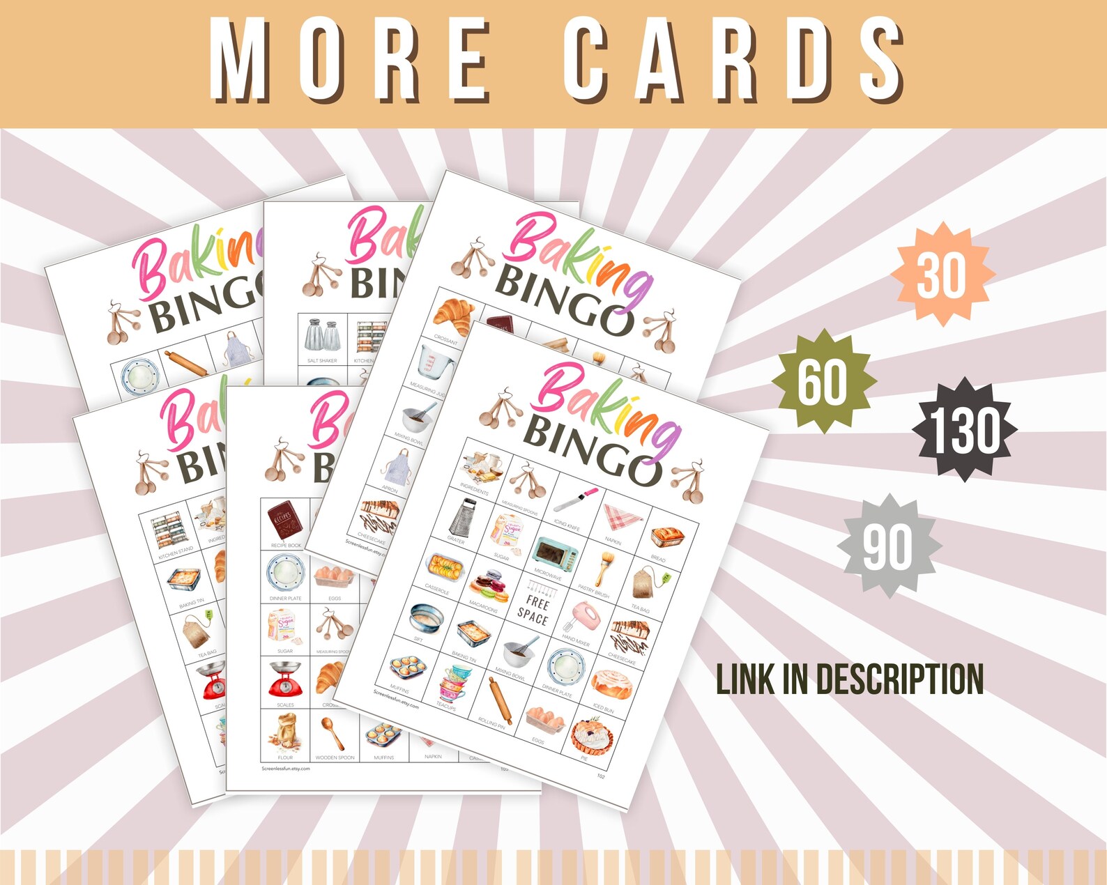 Personalised Bingo Cards, Custom Party Bingo Game, Other Sets Available ...