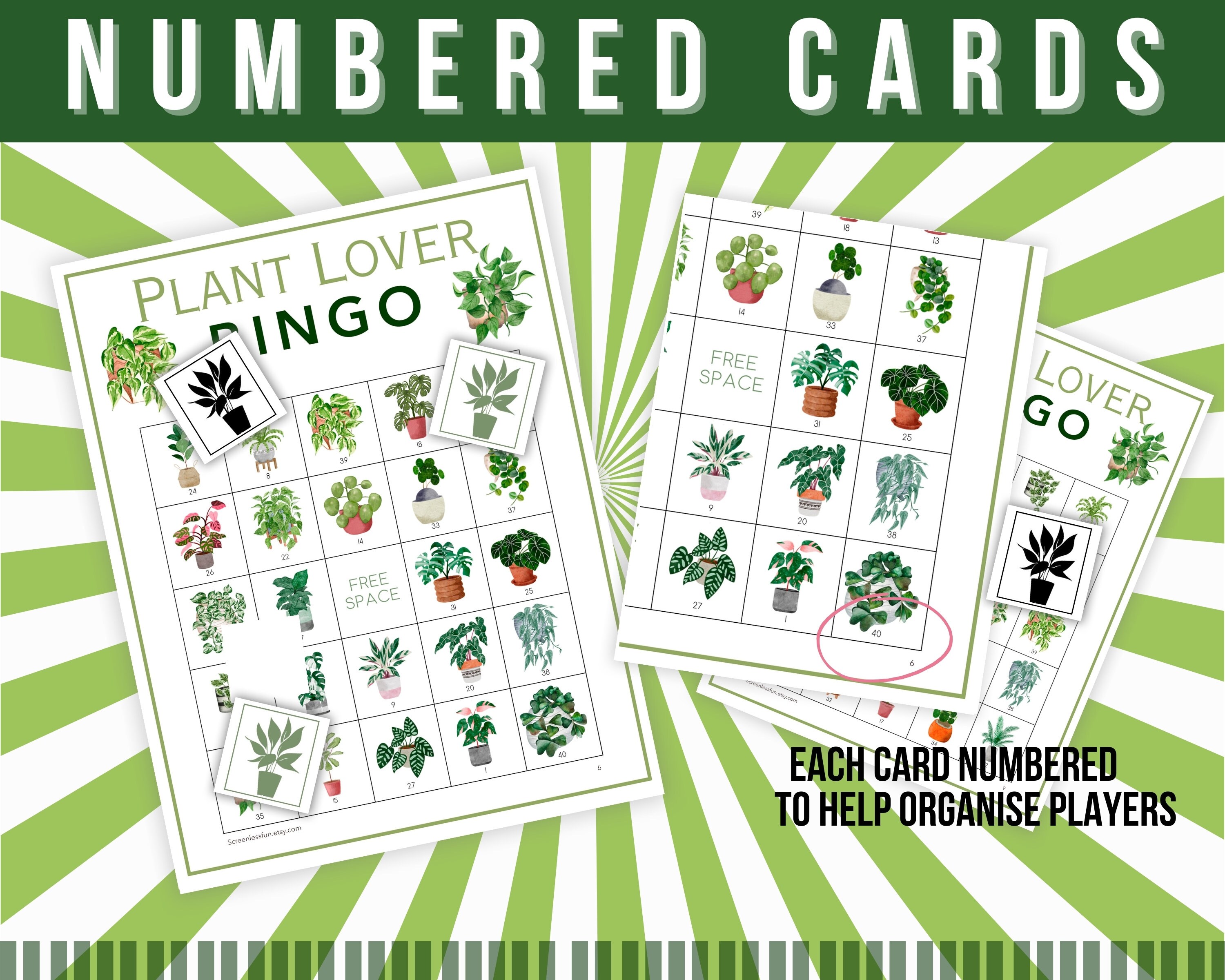 Plant Lover Bingo Game: 60 Unique Cards (digital Download) - Etsy