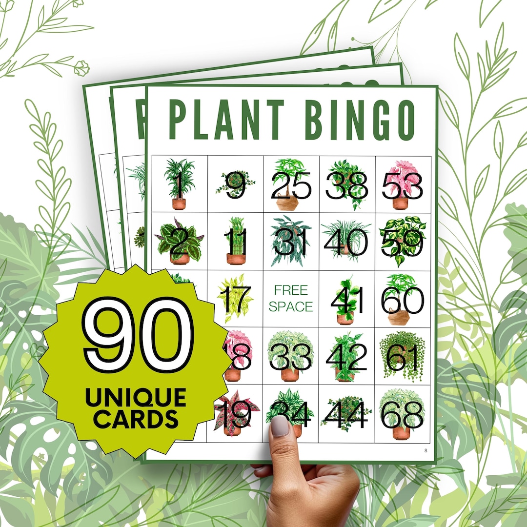 Plant Bingo Game: 90 Unique Cards, Family Game Night (PDF) - Etsy