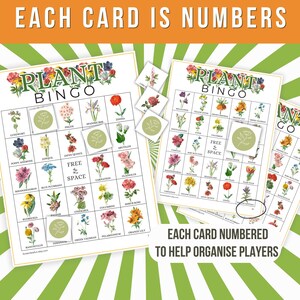 Plant Bingo Printable Cards, Botanical Flower Bingo Boards, Garden ...