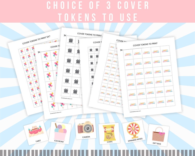 Birthday Bingo Printable: 90 Unique Cards, Family Game (digital ...