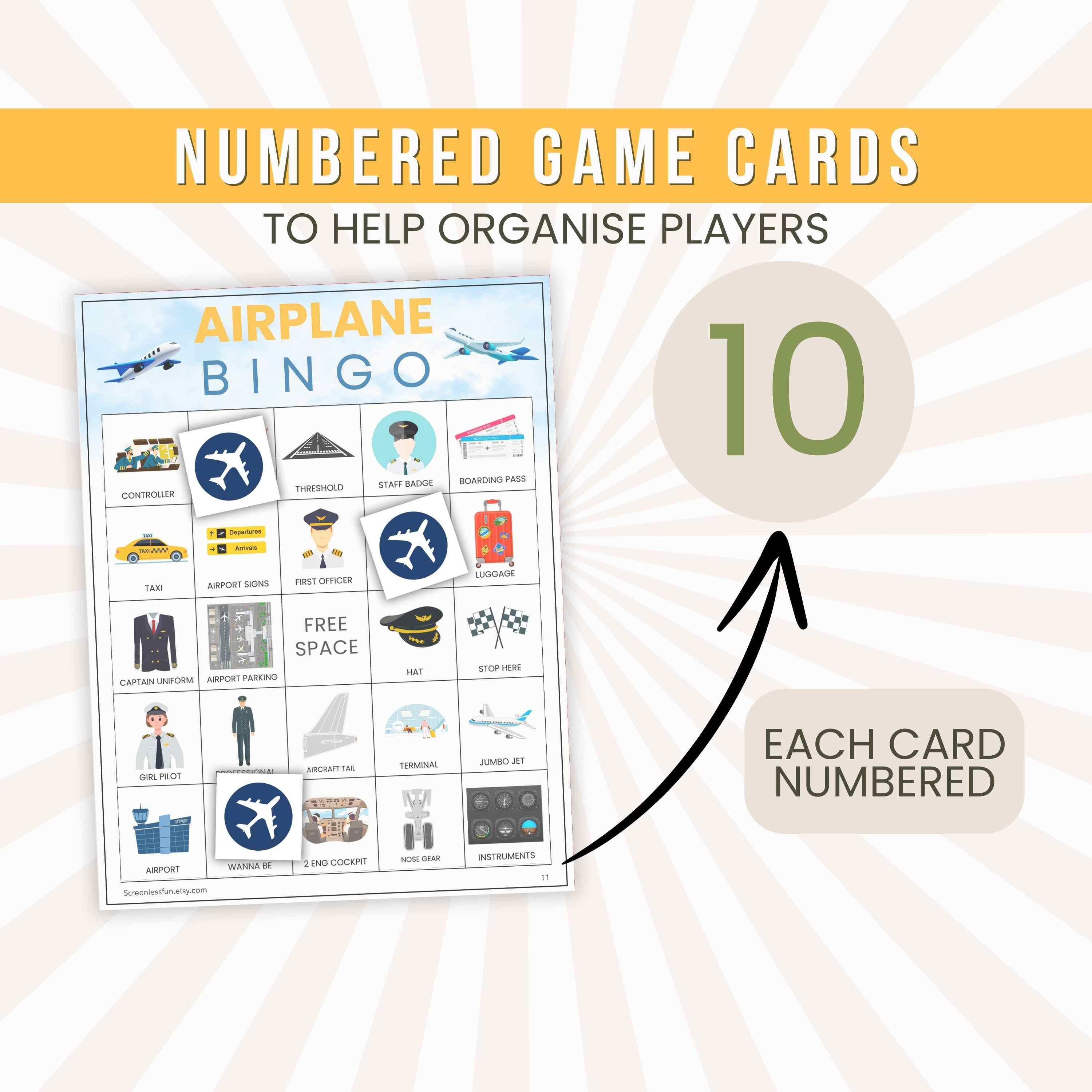 Airplane Bingo Game: Airport Travel Theme (printable) - Etsy