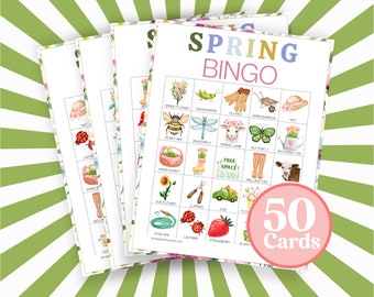 Jeu de bingo printanier imprimable pour enfants | Feuilles de jeux pour ...