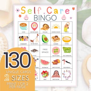 SELFCARE Bingo Printable Bingo Card, Wellness Bingo Party, Mental ...