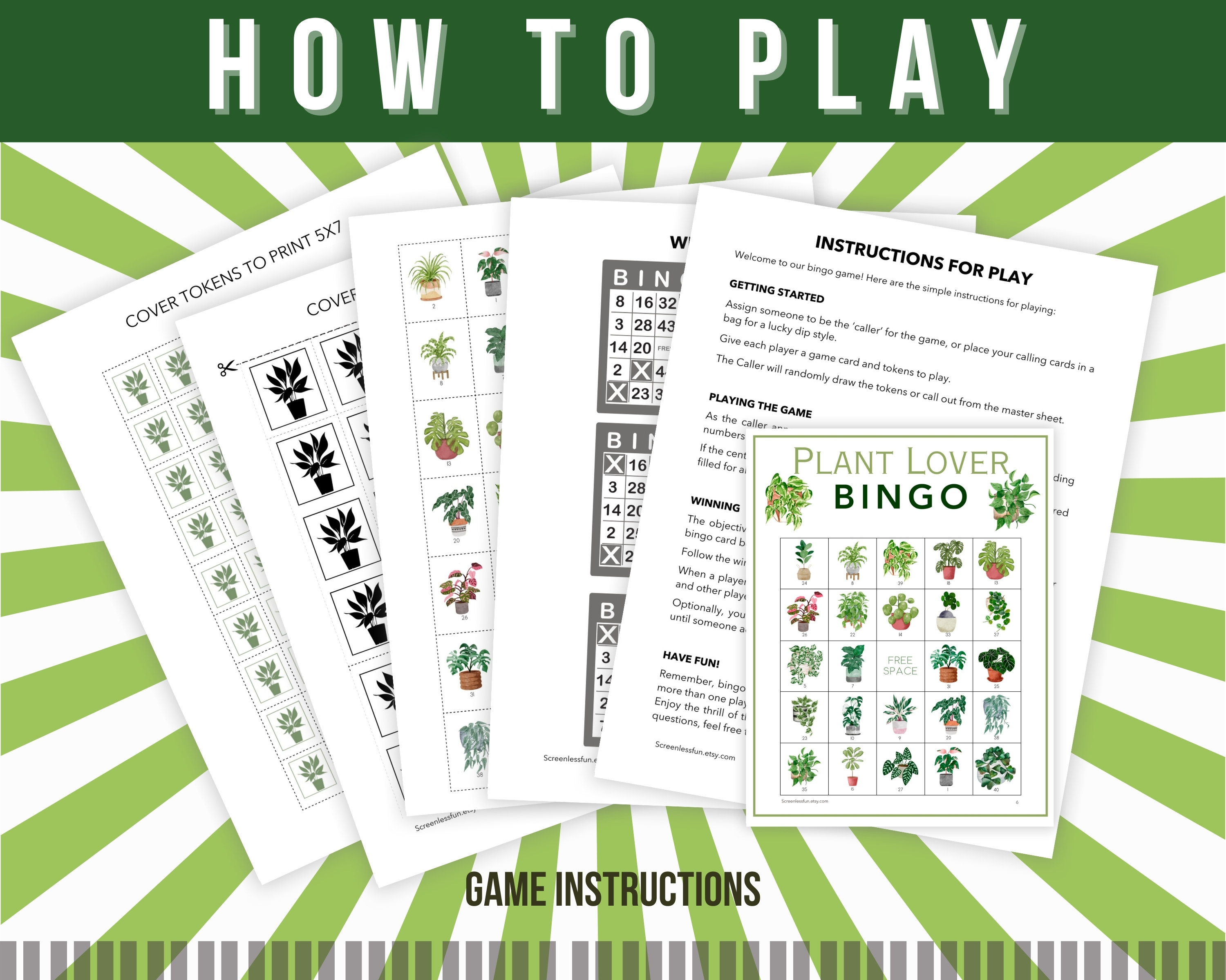 90 Plant Lover Nature Bingo Boards, House Plant Nature Game, Garden ...