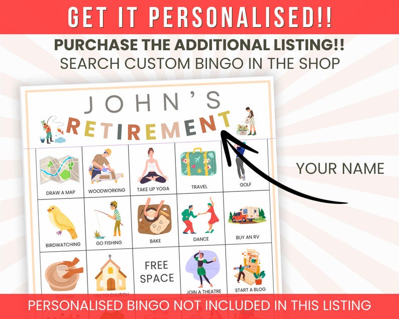 60 Retirement Bingo Cards, Retirement Party Activity, Bingo Cards for ...