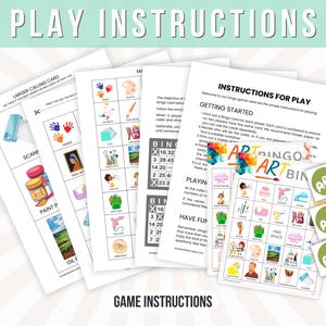 30 Art Bingo Cards, Printable Artist Bingo Game, Kids Art Party ...