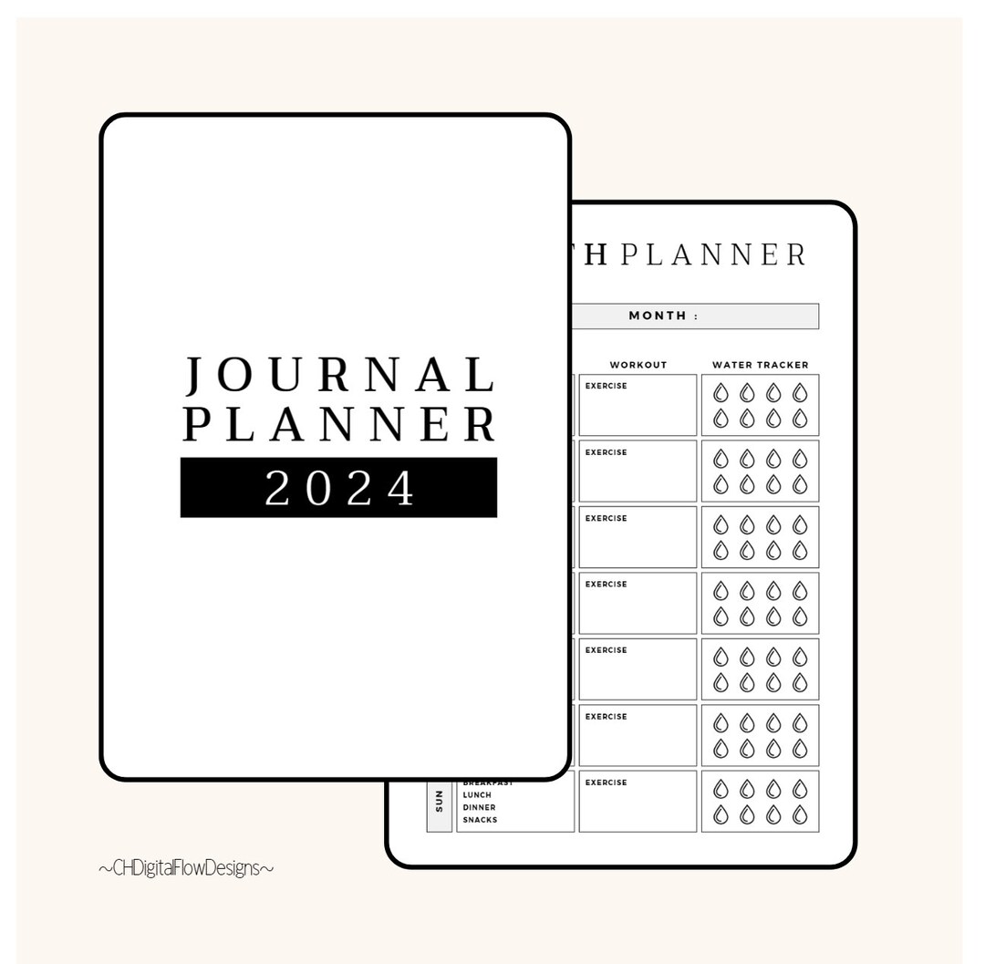 2024 Yearly Planner Personalised PDF Download Printable - Etsy