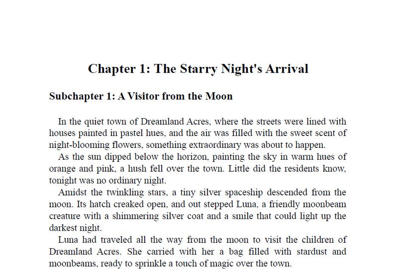 Starry Wishes and Moonlit Dreams - Digital Book - PDF- Printing ...