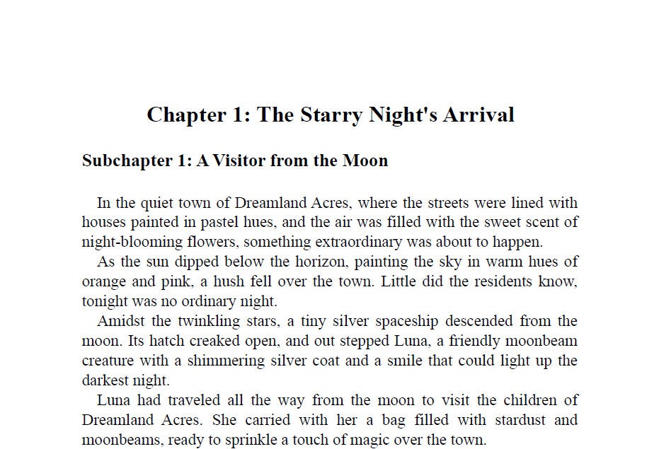 Starry Wishes and Moonlit Dreams - Digital Book - PDF- Printing Download - Bedtime Story ...