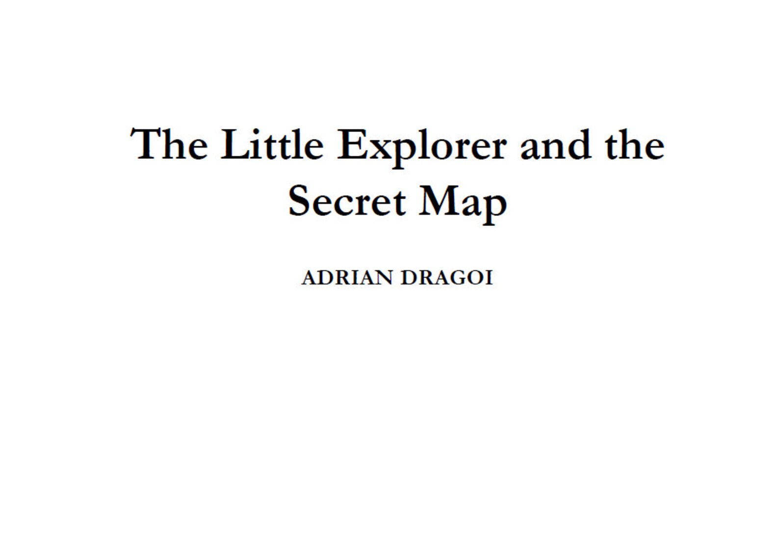 The Little Explorer and the Secret Map - Children's Digital Book - PDF ...